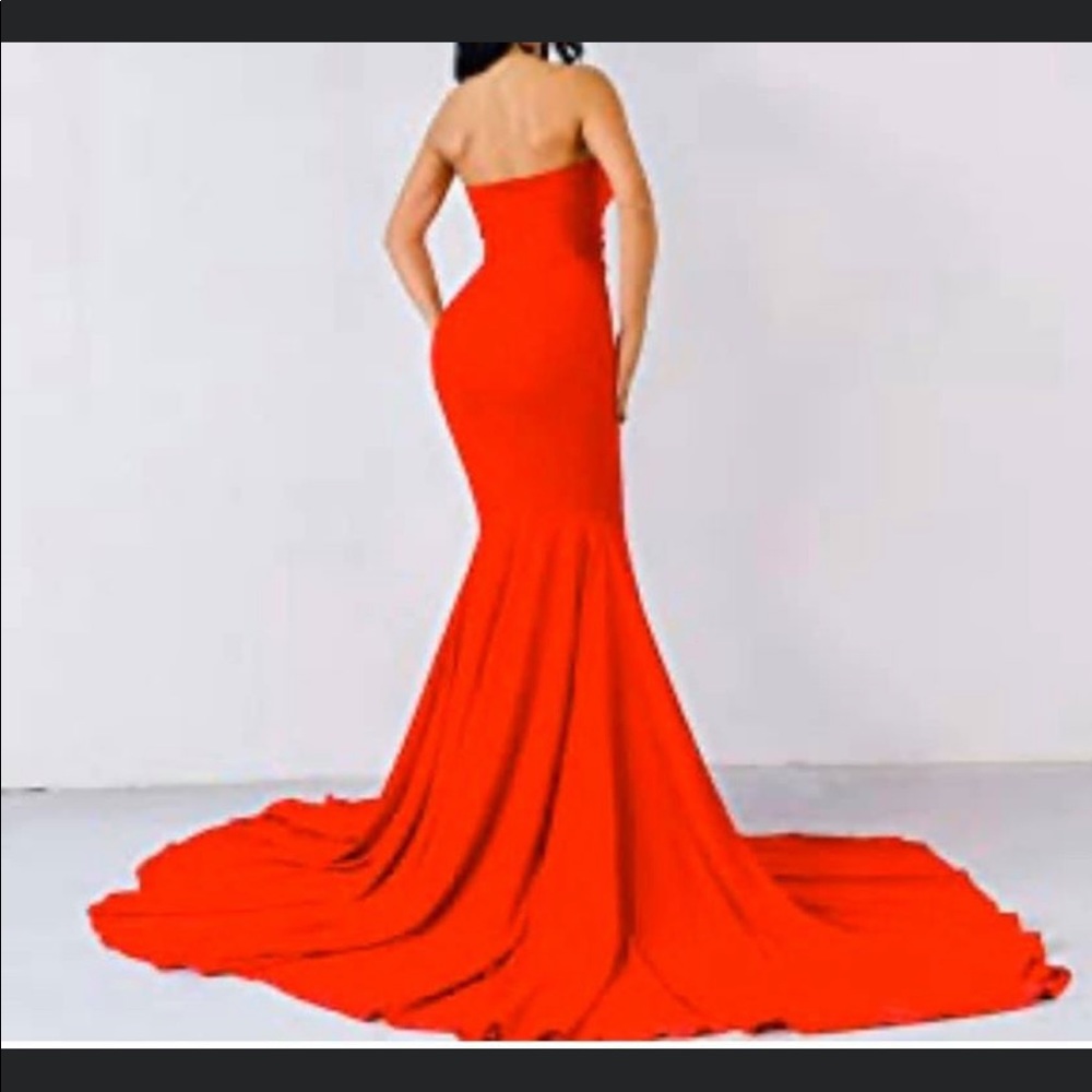 Red Mermaid Long Train Formal/Prom Dress - Gem